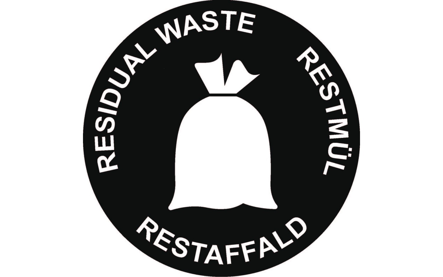 Restaffald Piktogram 3 sprog